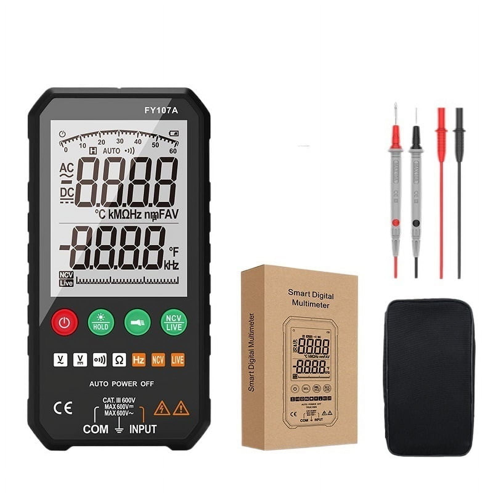 Digital Multimeter AC DC Voltage 6000 Counts True RMS Voltmeter Auto ...