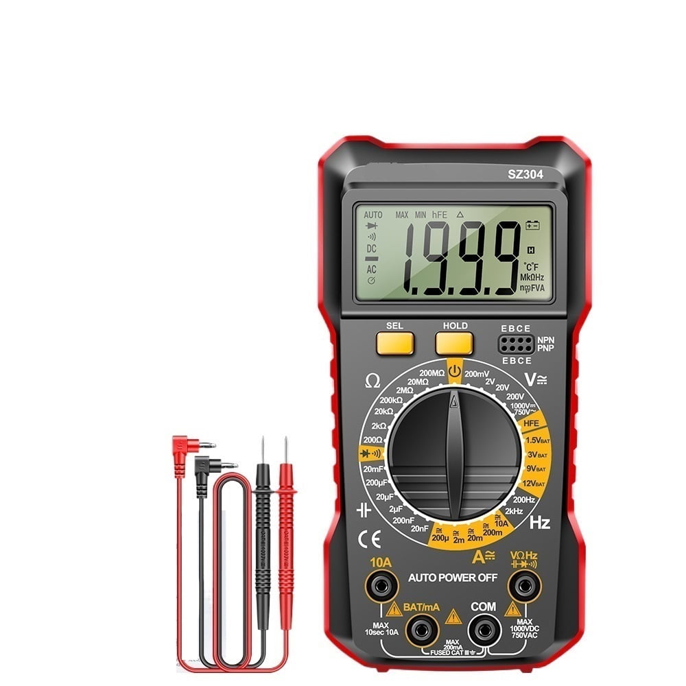 Digital Multimeter AC/DC Voltmeter Ammeter Non-Contact Voltage Detector ...