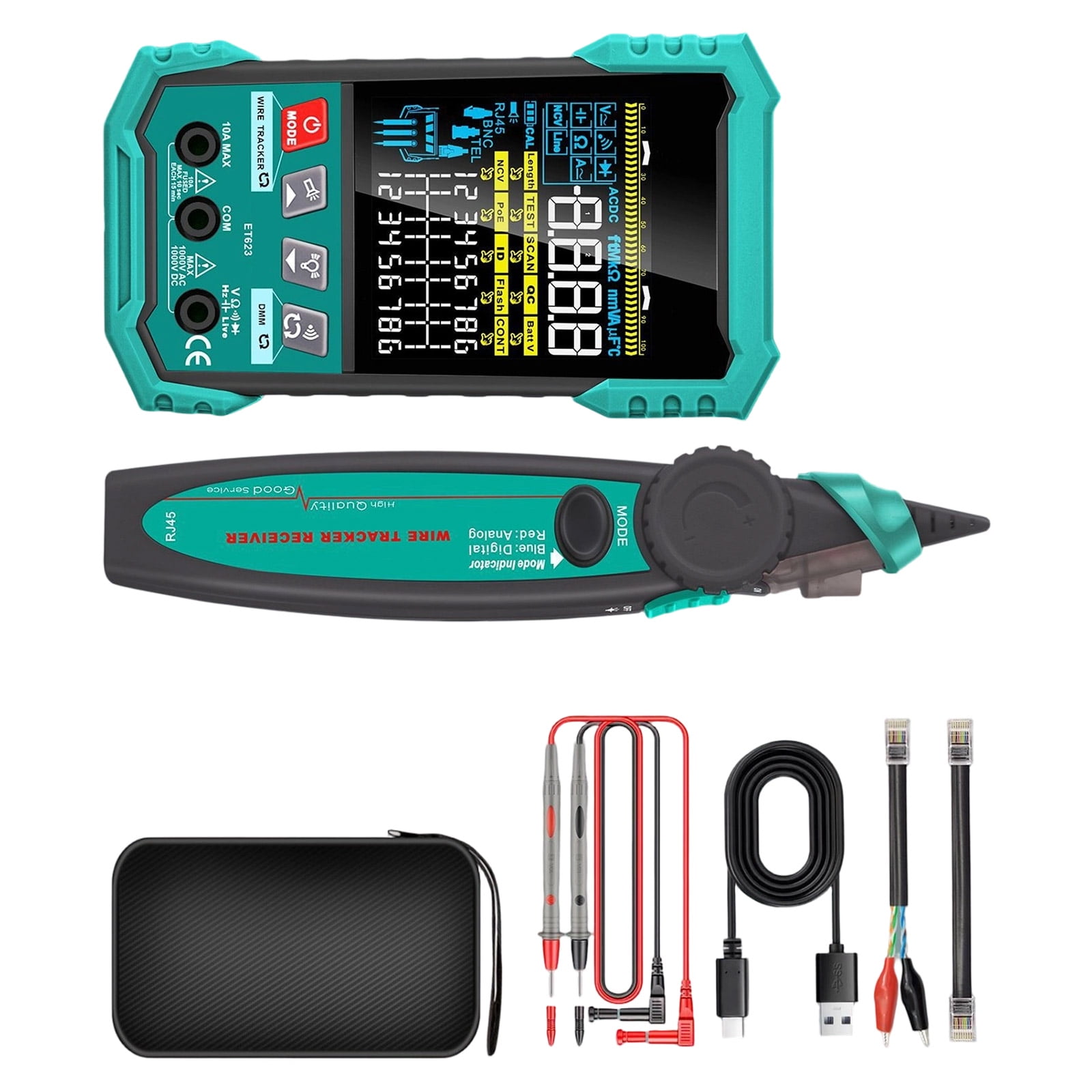 Digital Multimeter And Voltages Tool Networks Cable Tester For ...