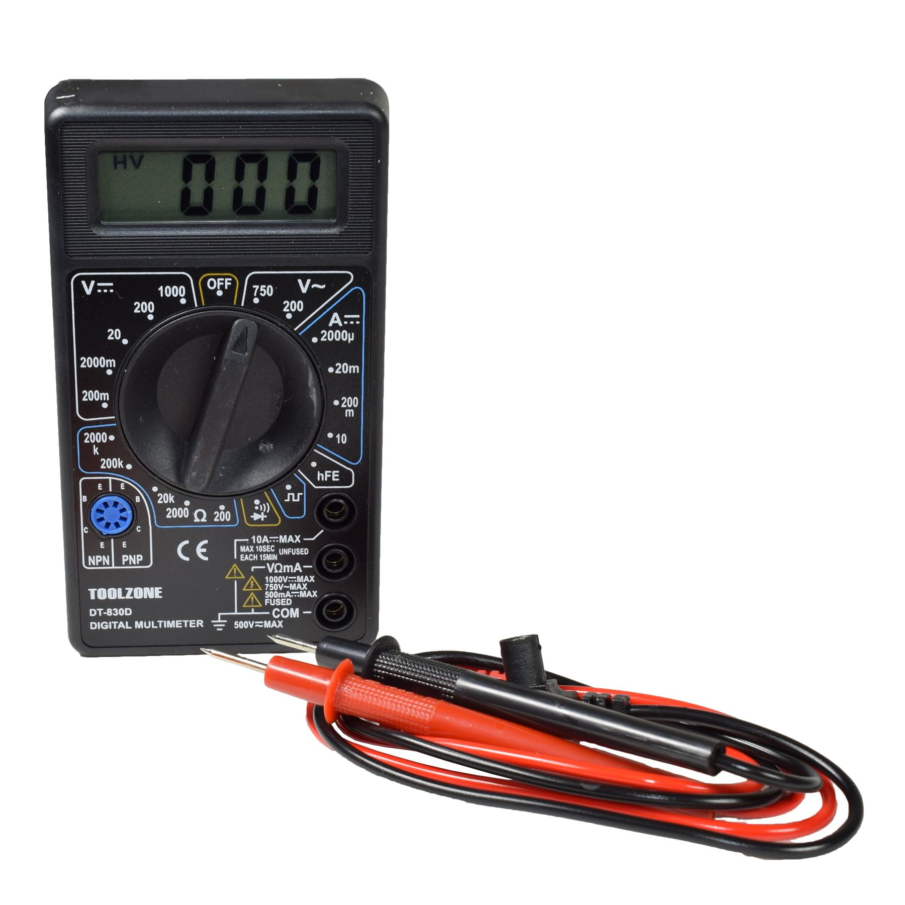 Digital Multimeter Battery Tester AC and Dc Voltage Current Tester LCD ...