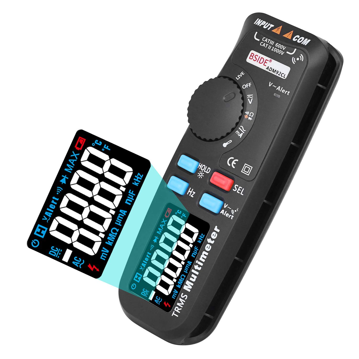 Digital Multimeter Color Display Auto Range 6000 TRMS Tester with Live ...