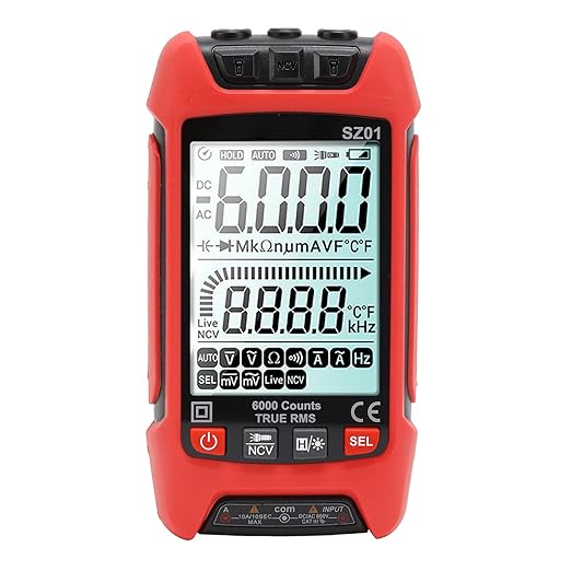 Digital Multimeter, DC AC Voltmeter, High Accuracy Automatic Fire ...