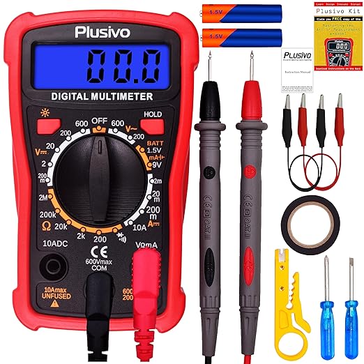 Digital Multimeter DC AC Voltmeter Ohm Volt Amp Multi Tester for ...