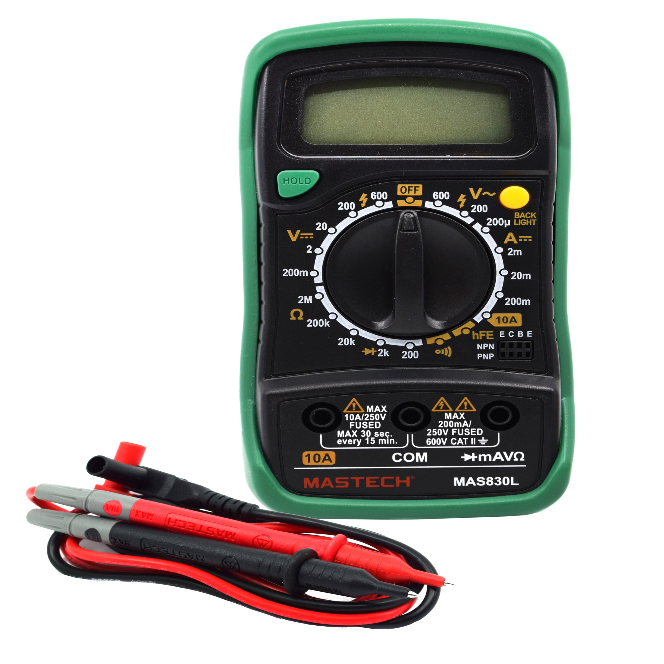 Digital Multimeter Model M-830L - DC Voltage 200mV - 600V / AC Voltage ...