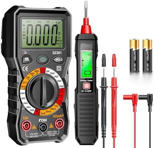 Digital Multimeter with Non Contact Tester,Ohm Amp Meter,Measure ...