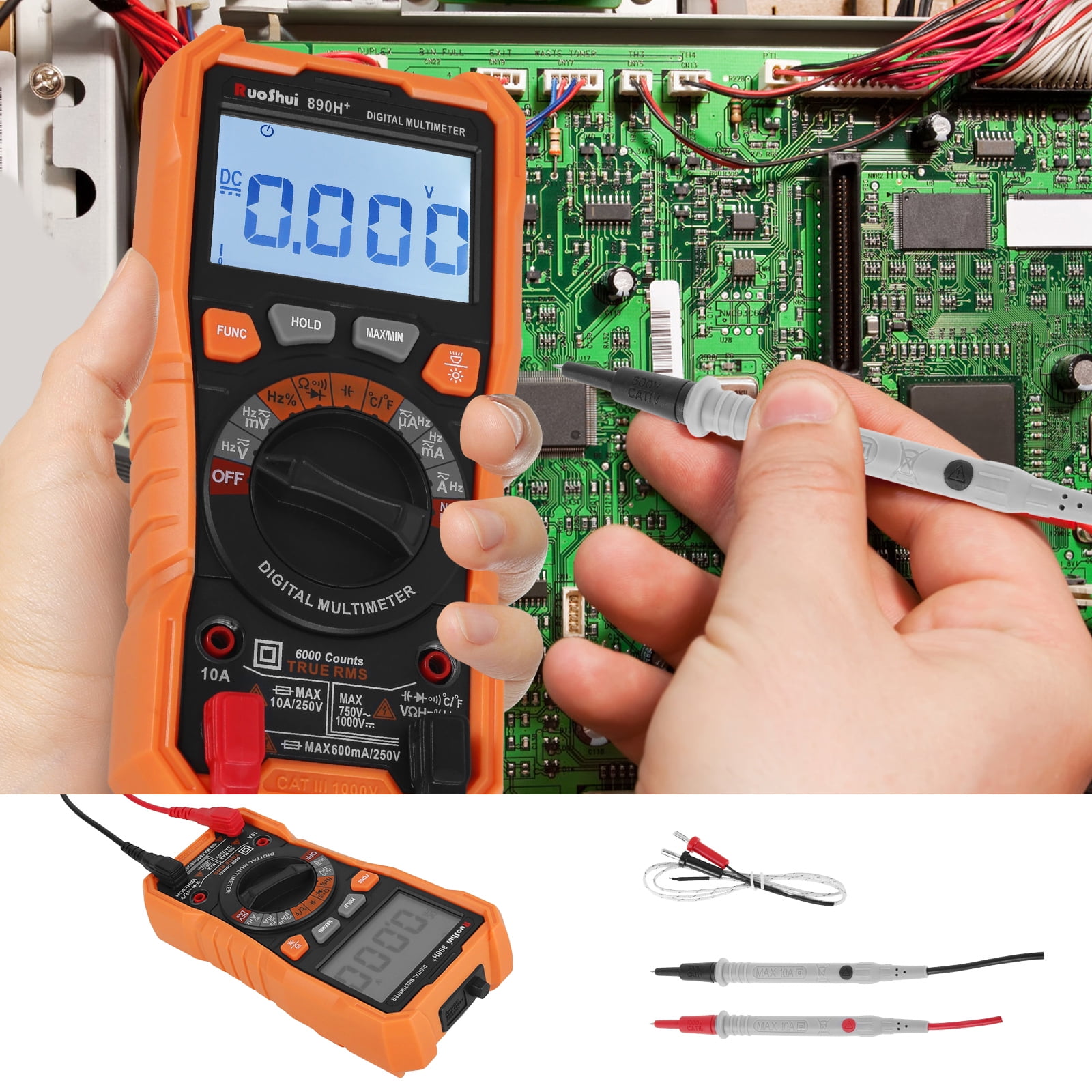 Digital Multimeter Portable Multimeter Tester Accurate Voltage Tester ...