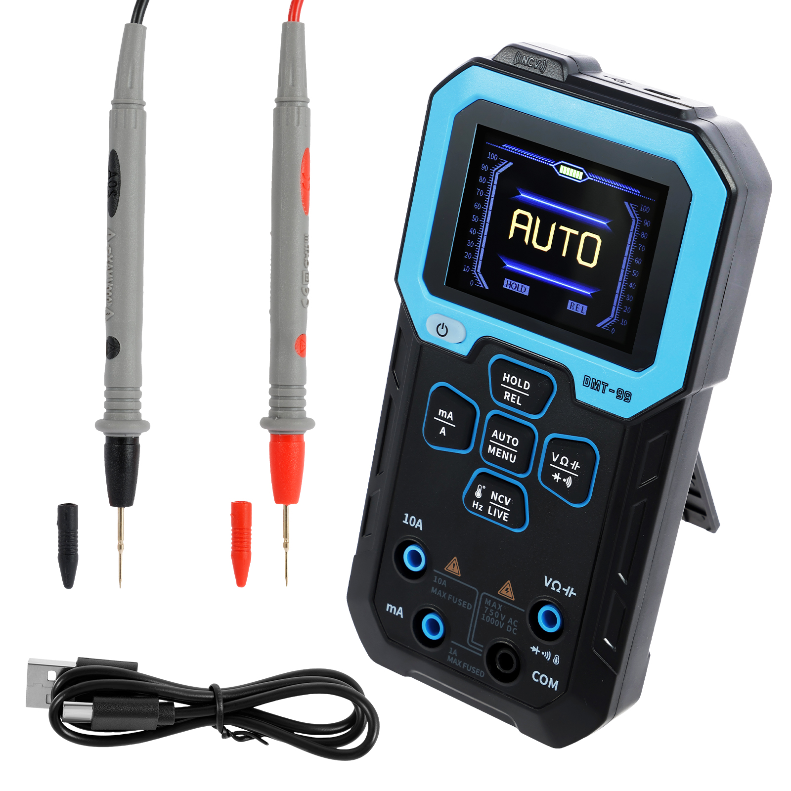 Digital Multimeter Smart Multimeter Tester 10000 Counts Auto Ranging ...