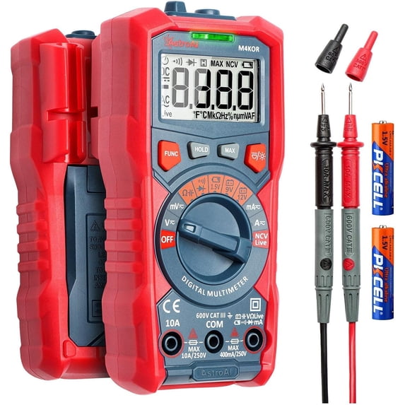Digital Multimeter TRMS 6000 Counts Volt Meter Auto-Ranging Tester and ...