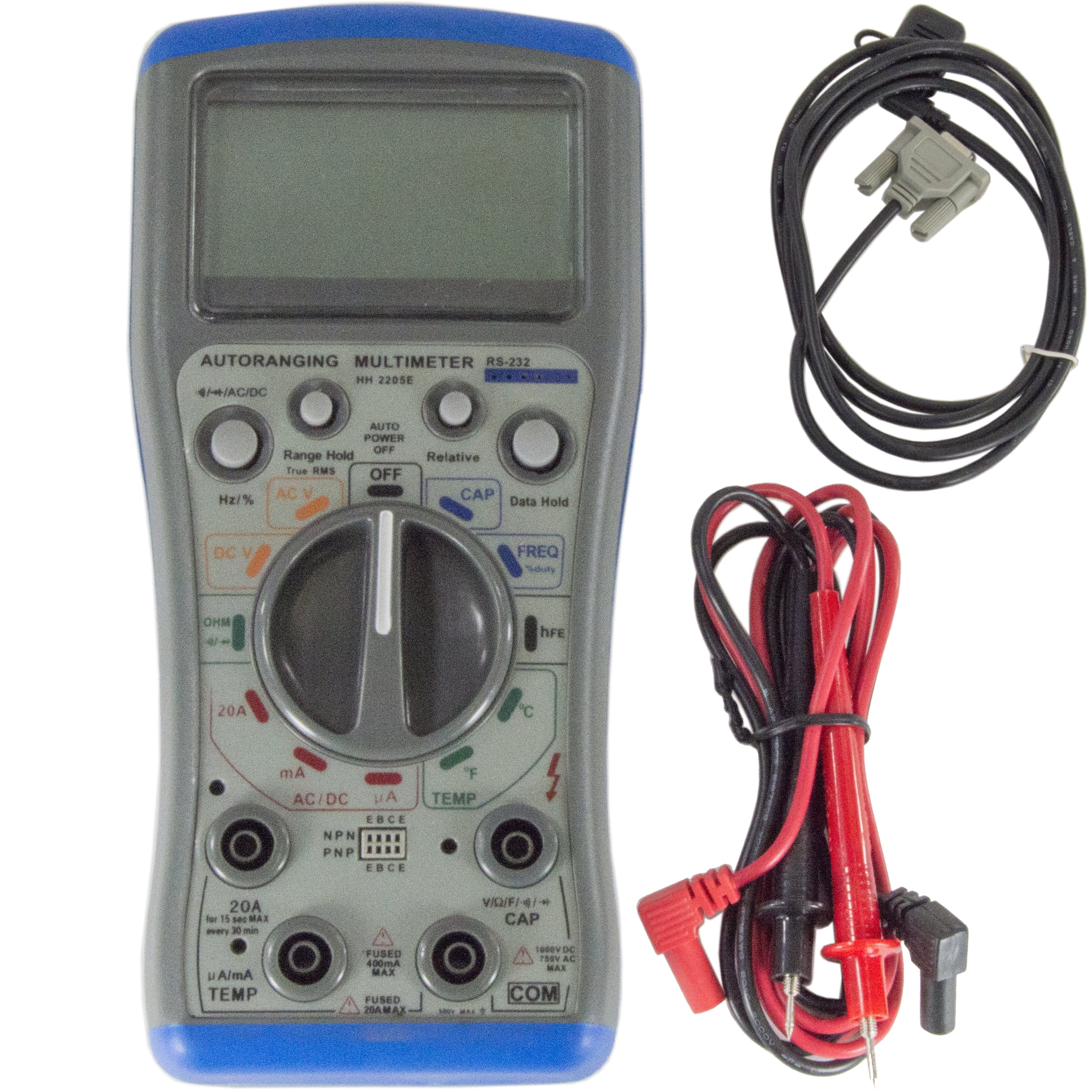 Digital Multimeter True Rms, Auto Ranging, Rs232 - Walmart.com