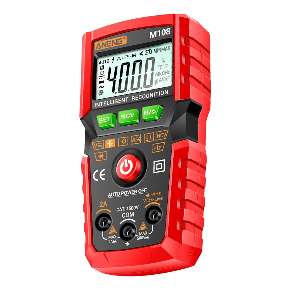 Digital Multimeter USB Power Cable Tester Voltmeter Fuse Red - Walmart.com