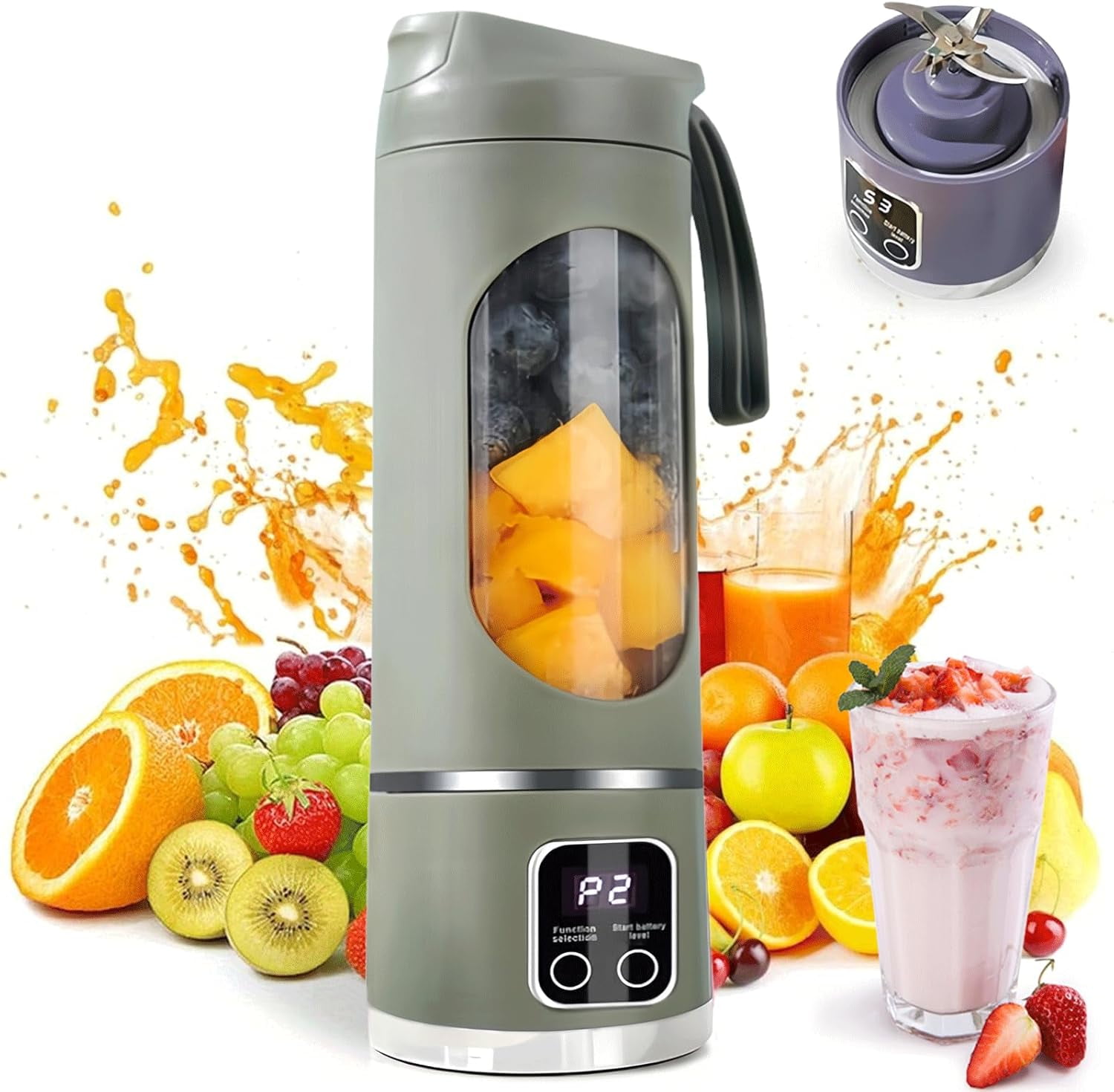 Digital Multimode Juicer With USB-C Recharge, Leakproof Design For ...