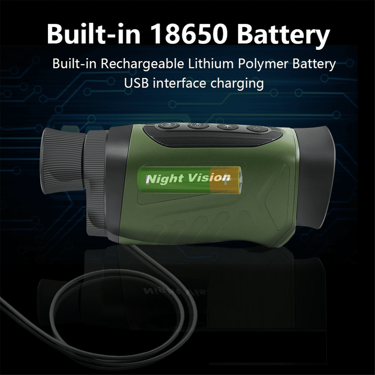 Digital Night-Vision Monocular 40MP 2.5K Infrared Telescope 6X Optical ...