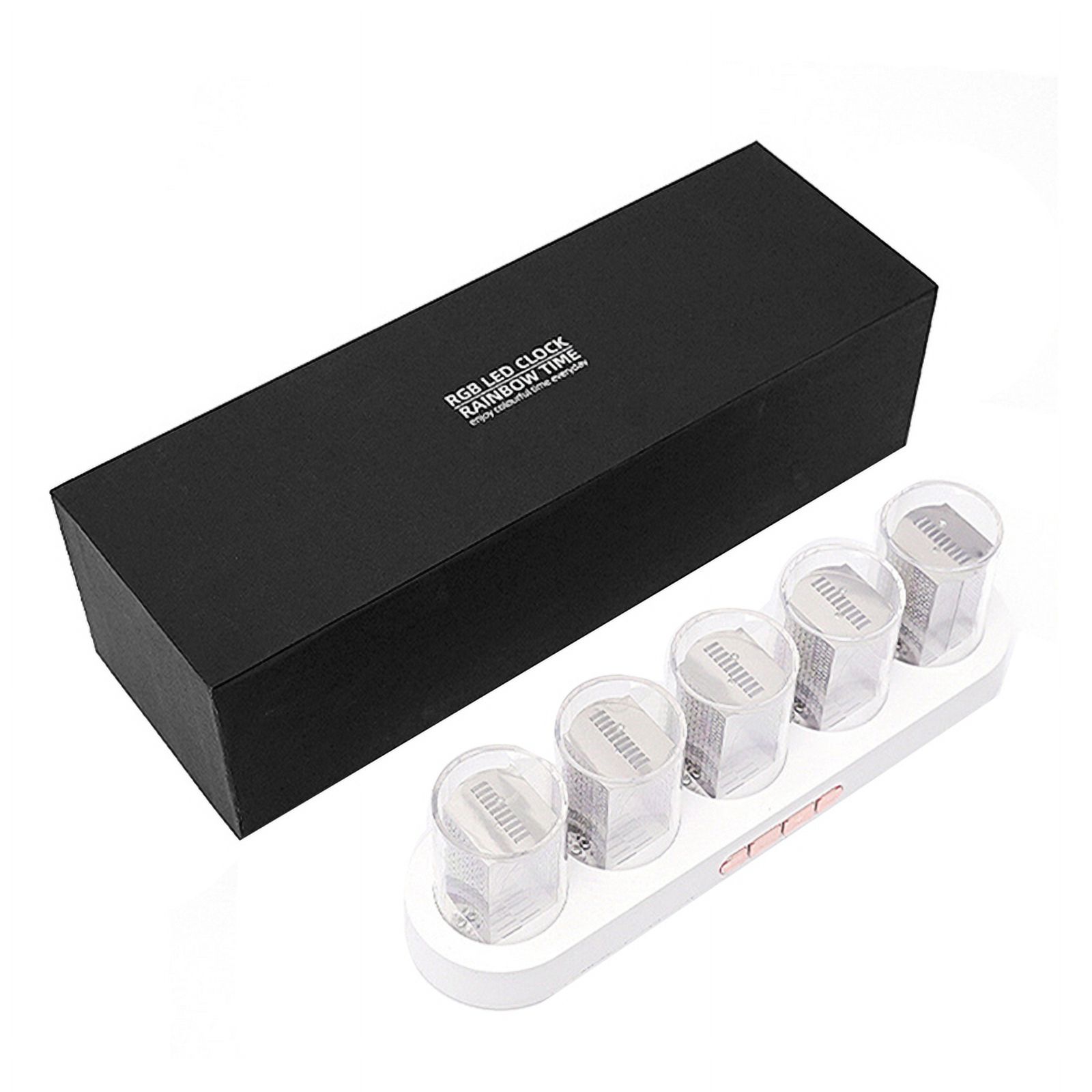 Digital Nixie Tube Clock with RGB LED Glows Light for Home Desktop ...