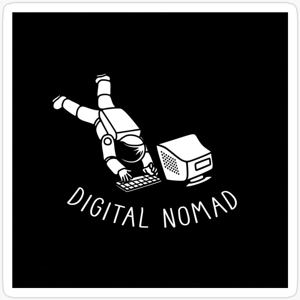 Digital Nomad Astronaut Sticker Phone Decal Water Bottle Stickers Car ...