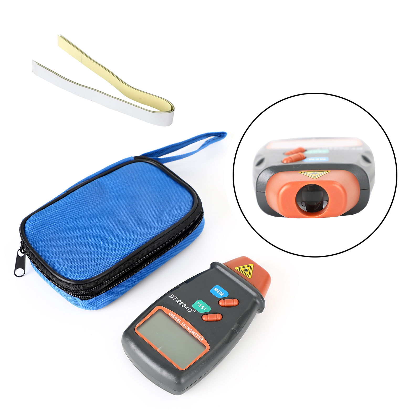 Digital Non Contact Tachometer Laser Photo RPM Tach Meter Motor Speed ...