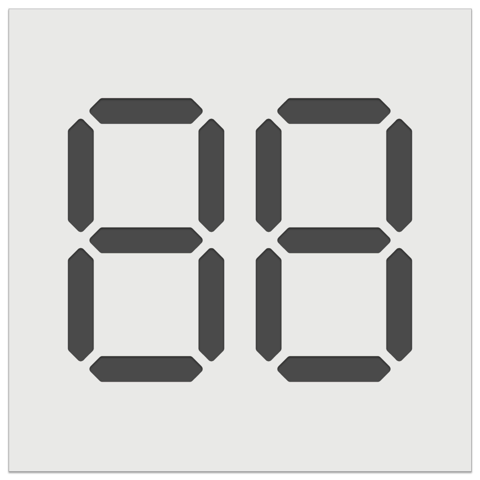Digital Numbers Seven Segment Display Electronics DIY Cookie Wall Craft ...