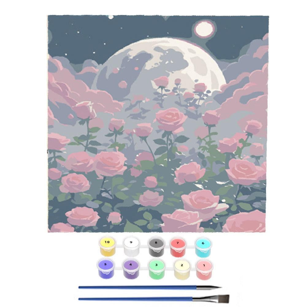 Digital Oil Painting Kit - 20x20 cm, As Shown, Includes Essential Art ...