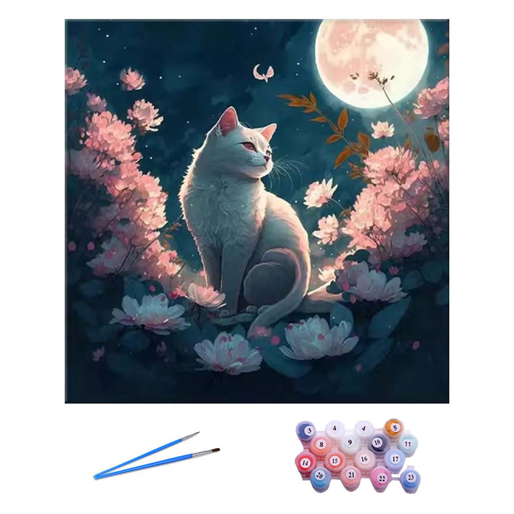 Digital Oil Painting Set 20*20 cm—DIY Girl Gift Handmade cat Painting ...