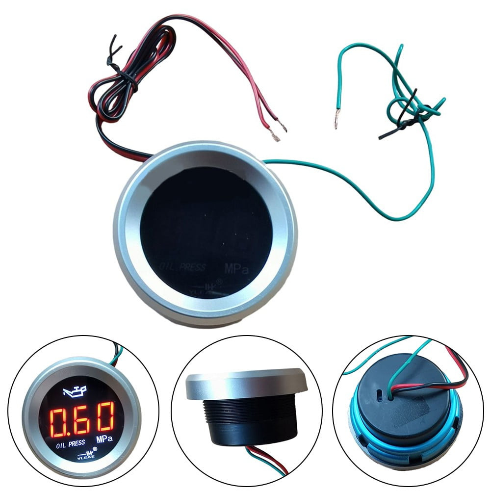 Digital Oil Pressure Gauge with Alarm 0-1.00MPa for Auto Motorcycle ...