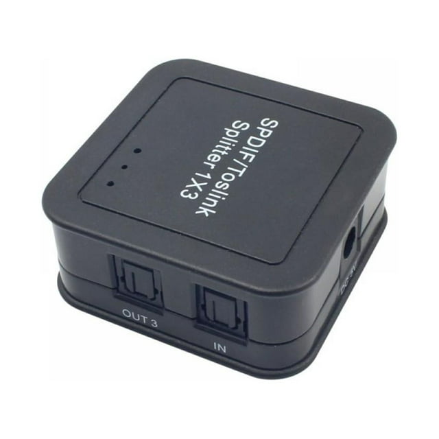 Digital Optical Audio 1x3 Splitter Digital SPDIF Toslink Optical Fiber ...