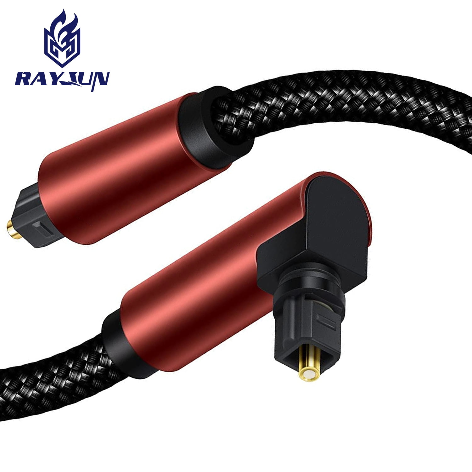 Digital Optical Audio Cable (SPDIF), 90-Degree Bent End, 5.1/7.1 ...