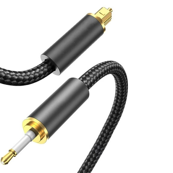 Digital Optical Audio Cable, Toslink Square to 3.5mm Mini Toslink Round ...