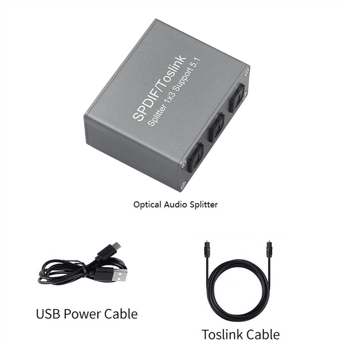 Digital Optical Audio Splitter Digital SPDIF TOSLINK Optical Fiber ...