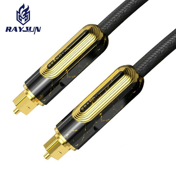 Digital Optical Audio Toslink Cable - Gold Plated Fiber Optic Cord for ...