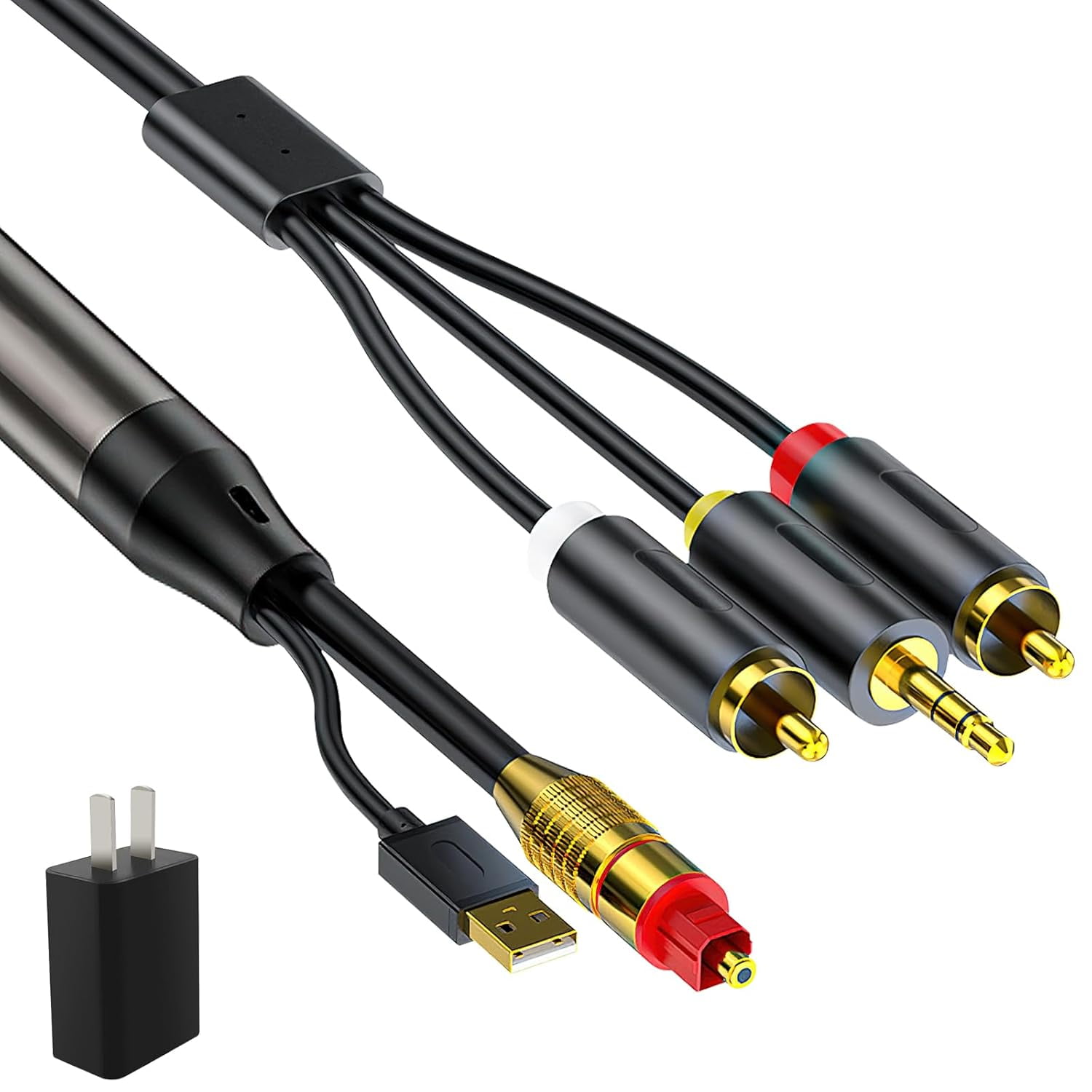 Digital Optical Cable to RCA Analog Audio Converter, Optical to RCA and ...