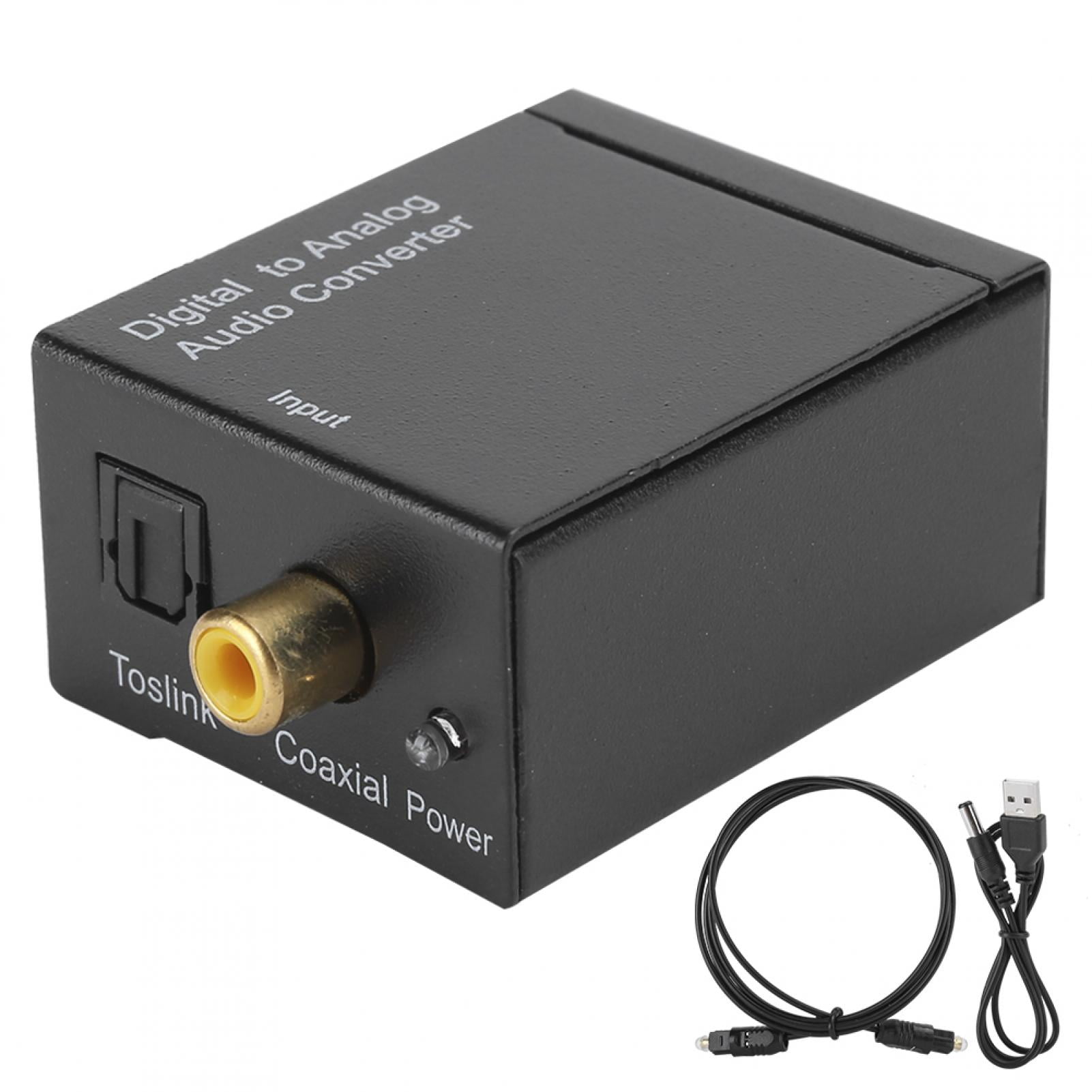 Digital Optical Fiber To Analog Audio Converter Plastic Black Toslink ...