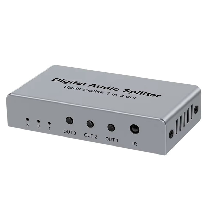 Digital Optical Splitter,SPDIF TOSLINK Audio Splitter 1 in 3 Out,Audio ...