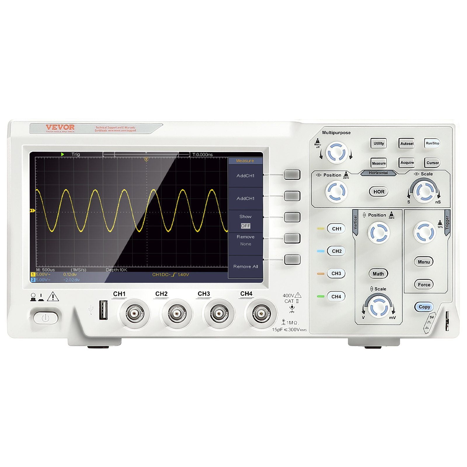 Digital Oscilloscope 1gs S Sampling Rate 100mhz Bandwidth Portable Oscilloscope With 4