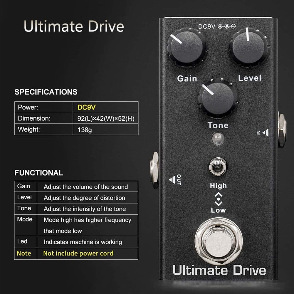 Digital Overdrive and Delay Stompbox Enjoy rich distortion and accurate ...