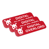 Digital Overlord 1" x 3" Name Tags, Stock Badges, Red, (3 Pack ...