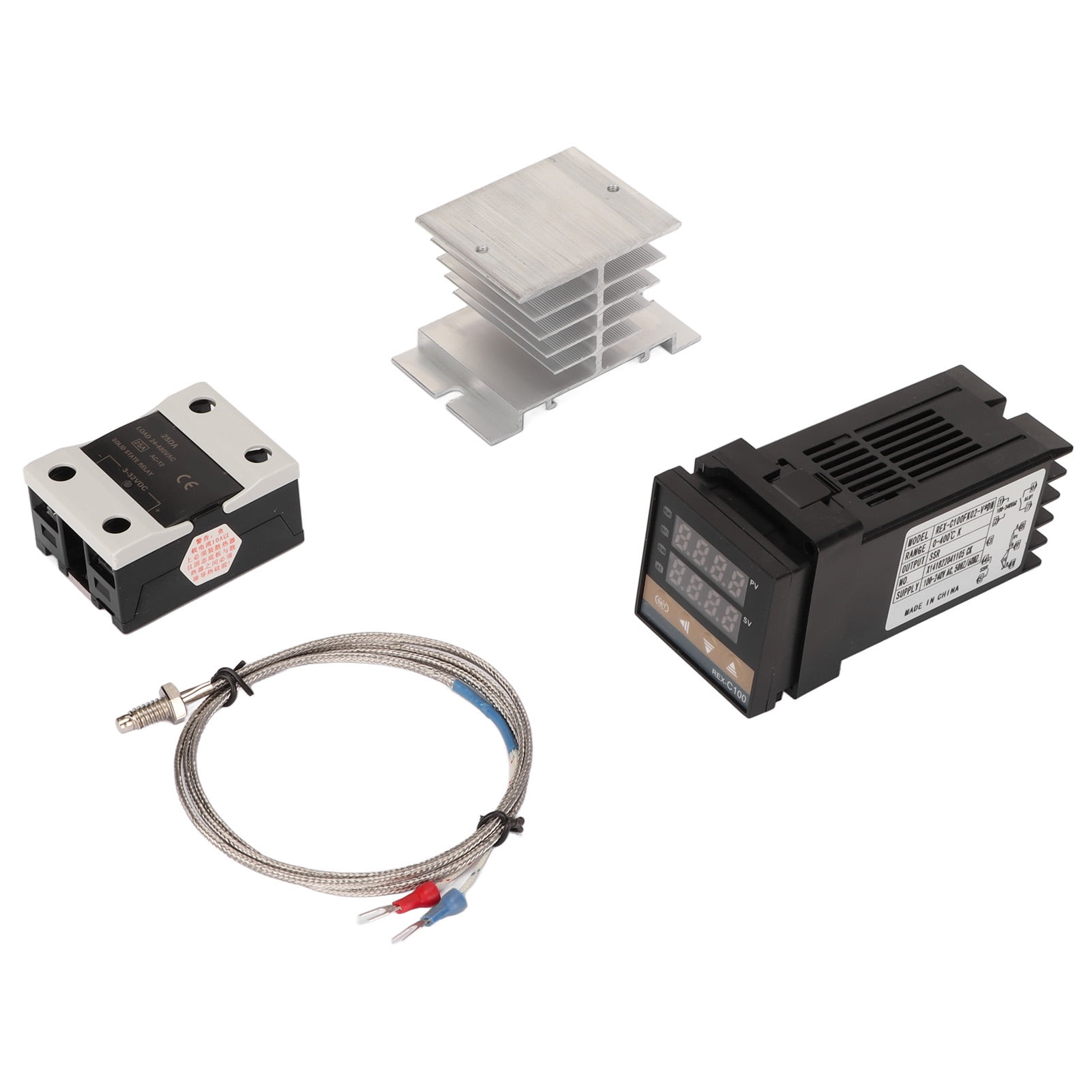 Digital PID Temp Controller W/ K,Type Probe Heat Sink, Self Adjusting ...