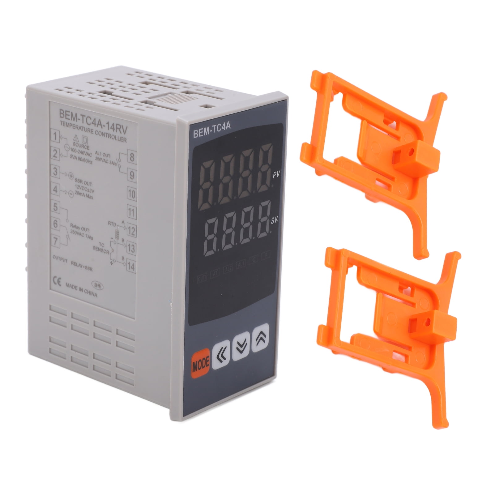 Digital PID Temperature Controller with Intelligent Relay Output, 100 ...