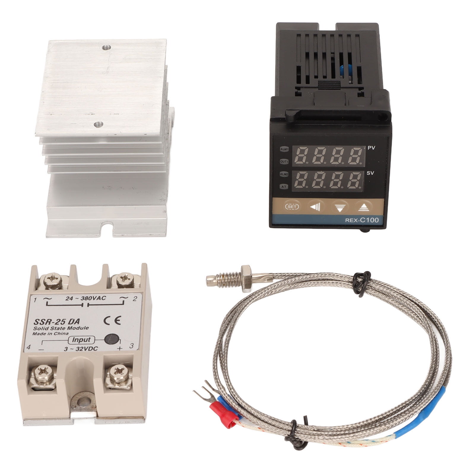 Digital PID Thermostat Air Heater Temperature Controller K Thermocouple ...