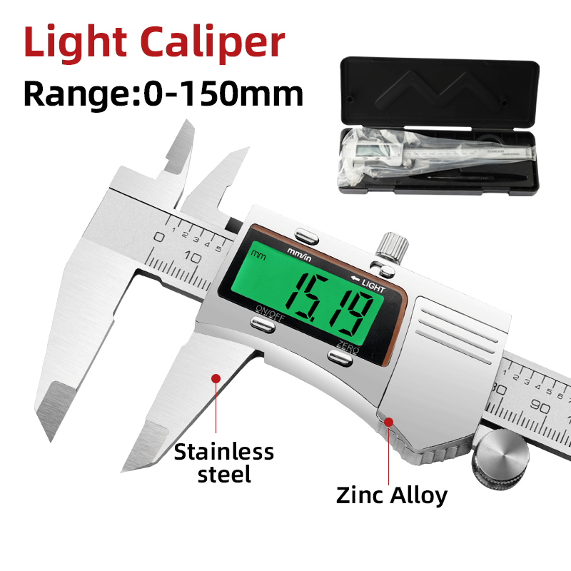 Digital Pachometer Metal Caliper Professional Vernier Caliber Measuring ...