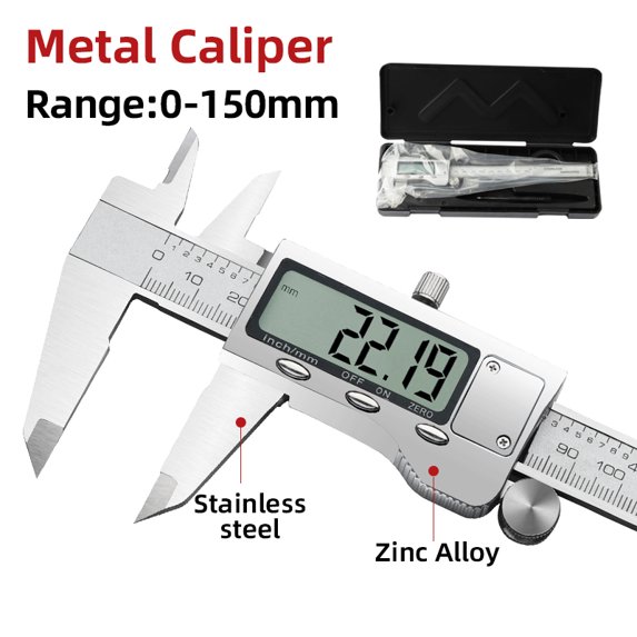Digital Pachometer Metal Caliper Professional Vernier Caliber Measuring ...