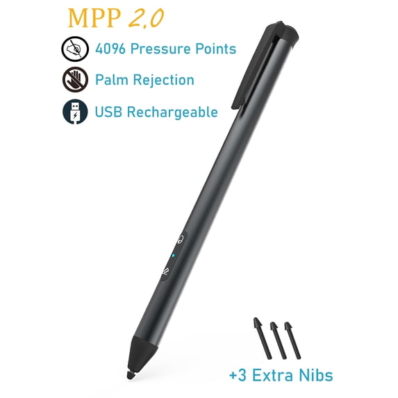 Microsoft Surface Pen, 4096 Levels, Compatible with Pro, Book 1 & 2, Go ...
