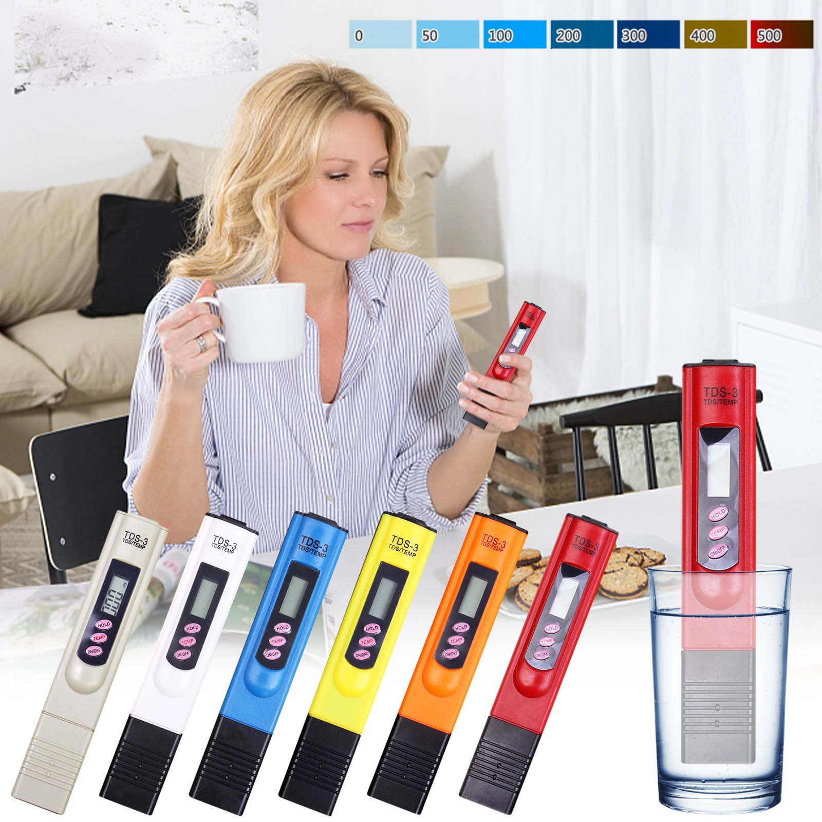 Digital Ph Meter,Home Water Quality Tester,Pen Type,Durable Plastic ...