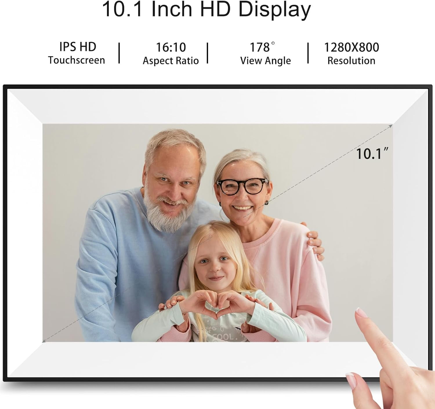 Digital Picture Frame 10.1 Inch Digital Photo Frame WiFi Smart ...