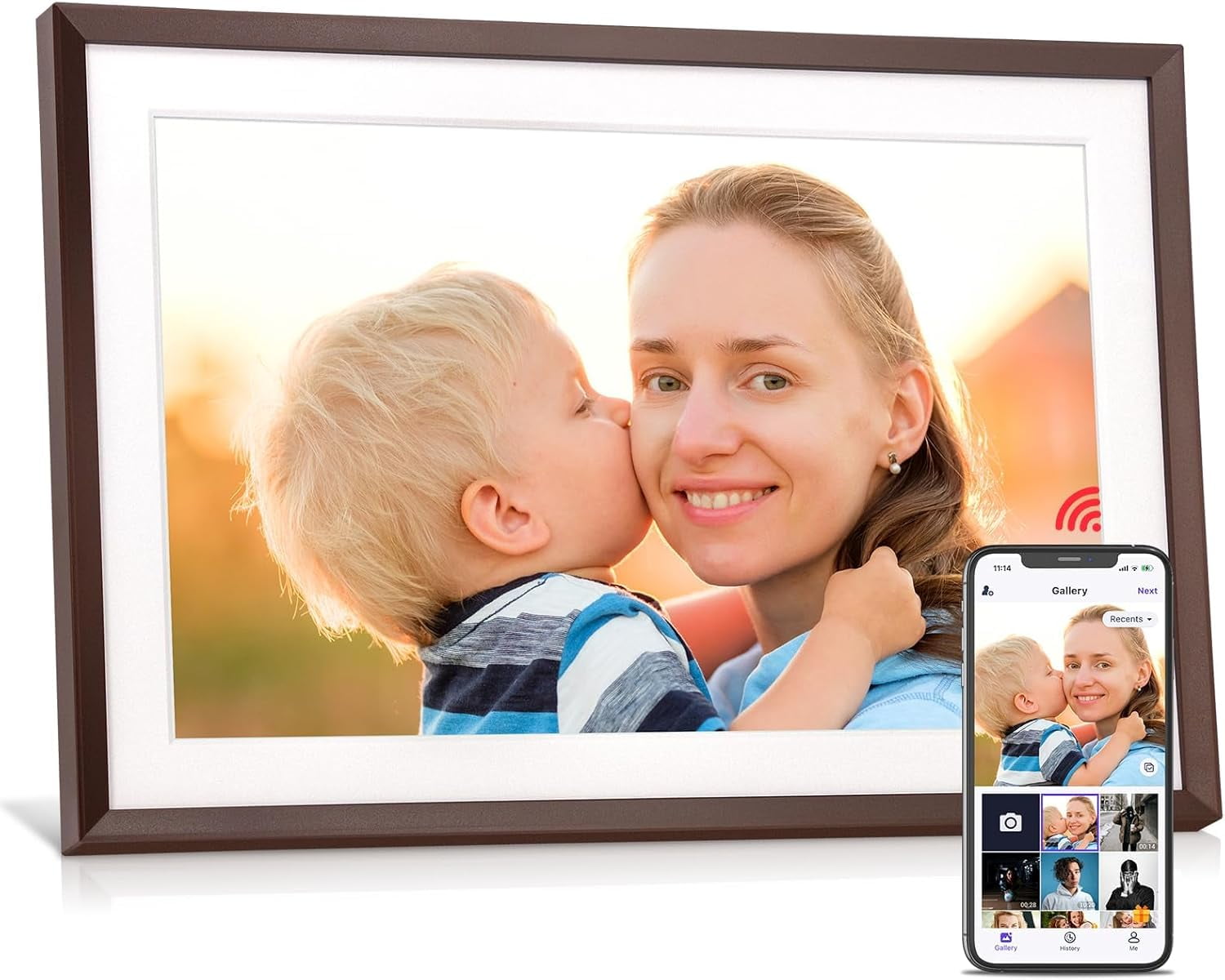 Digital Picture Frame, 10.1 Inch WiFi Digital Photo Frame, IPS HD Touch ...
