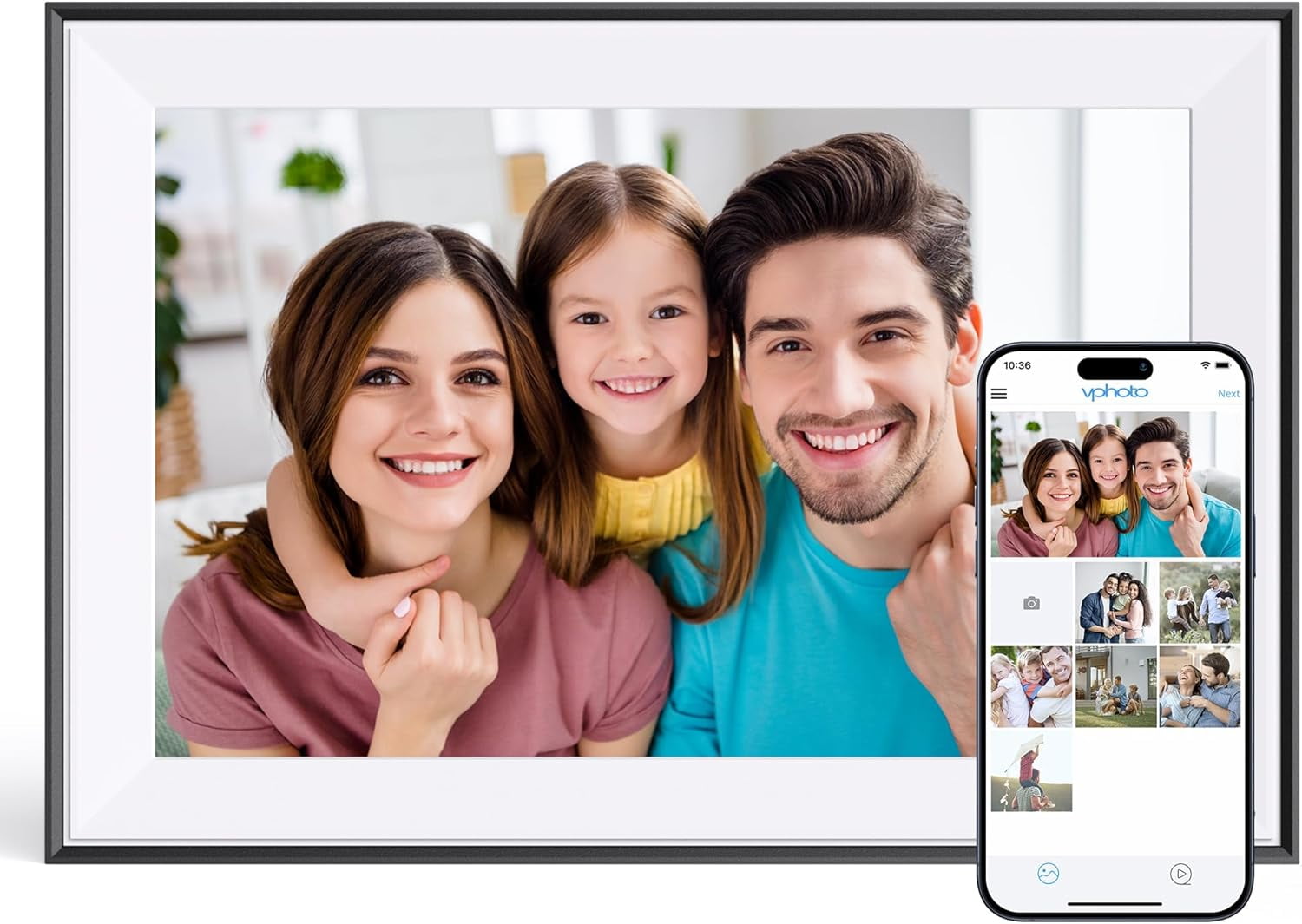 Digital Picture Frame - 10.1 inch IPS Touch Screen WiFi Digital Photo ...