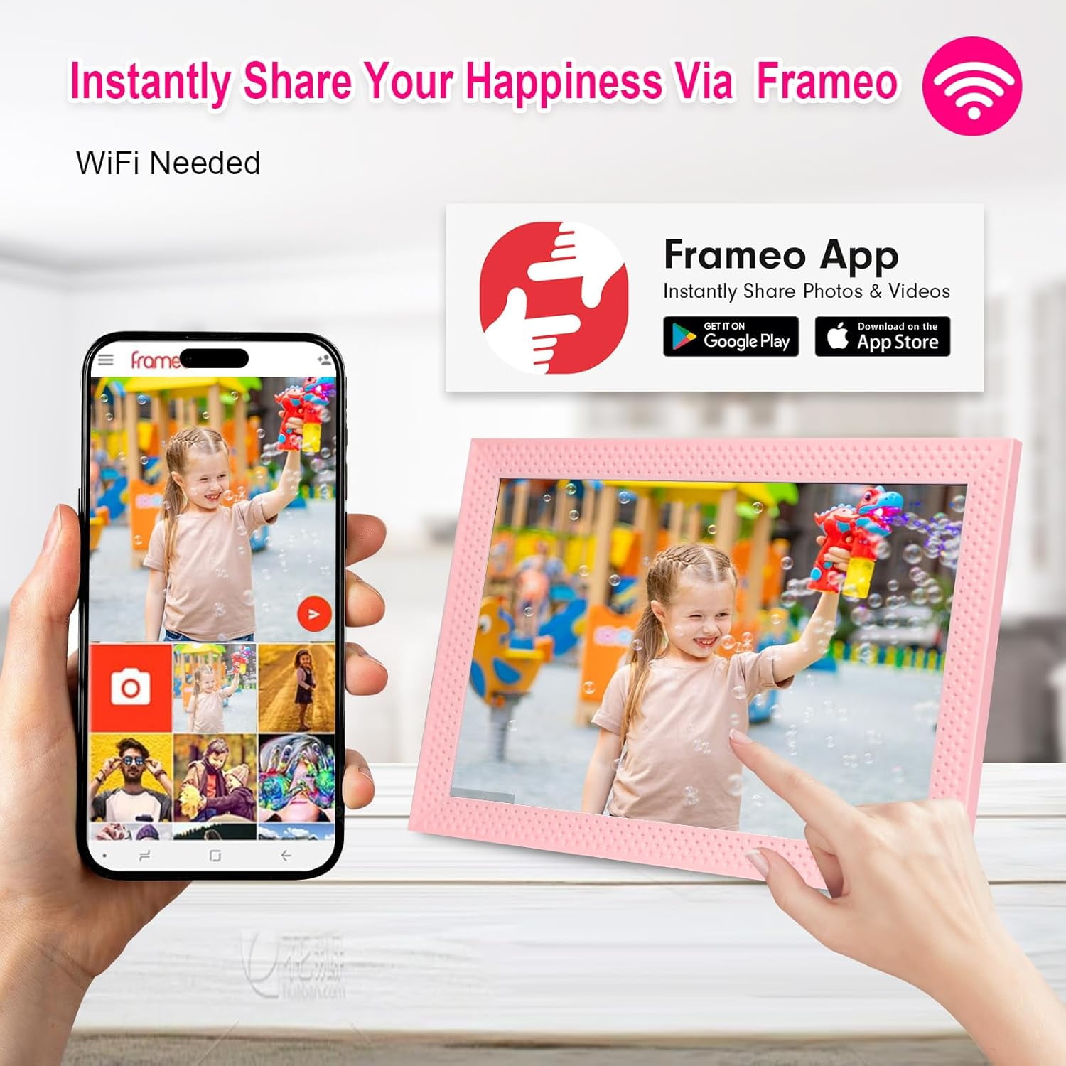 Digital Picture Frame 10.1 inch Smart Electronic Frameo Photo Frame ...