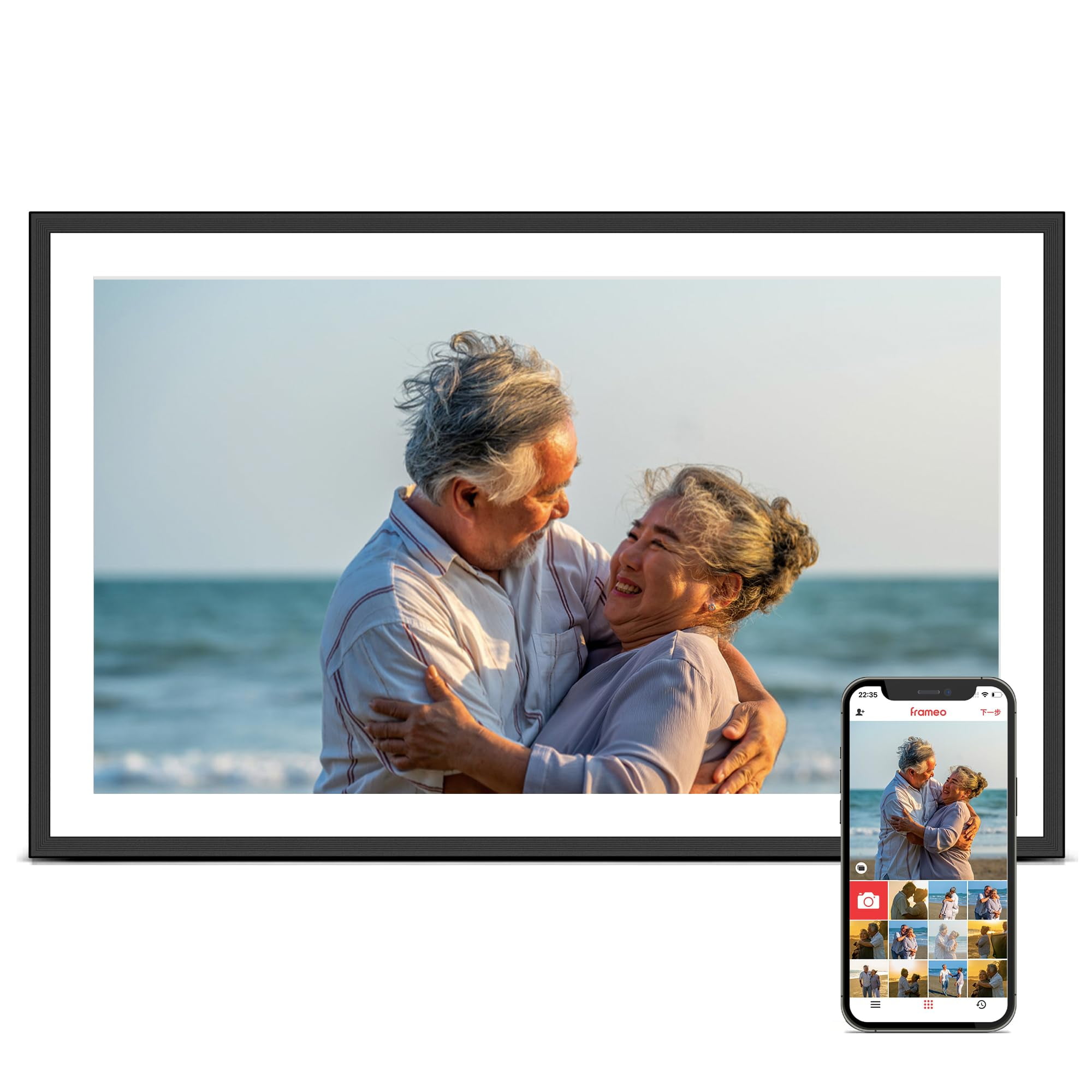 Digital Picture Frame, 15.6 Inch Large Frameo Digital Photo Frame WiFi ...