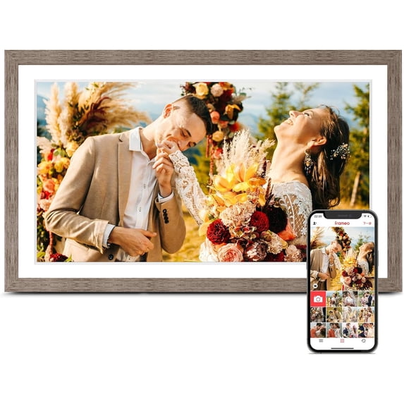 Digital Picture Frame 15.6 Inch, Large WIFI Digital Photo Frame Frameo ...