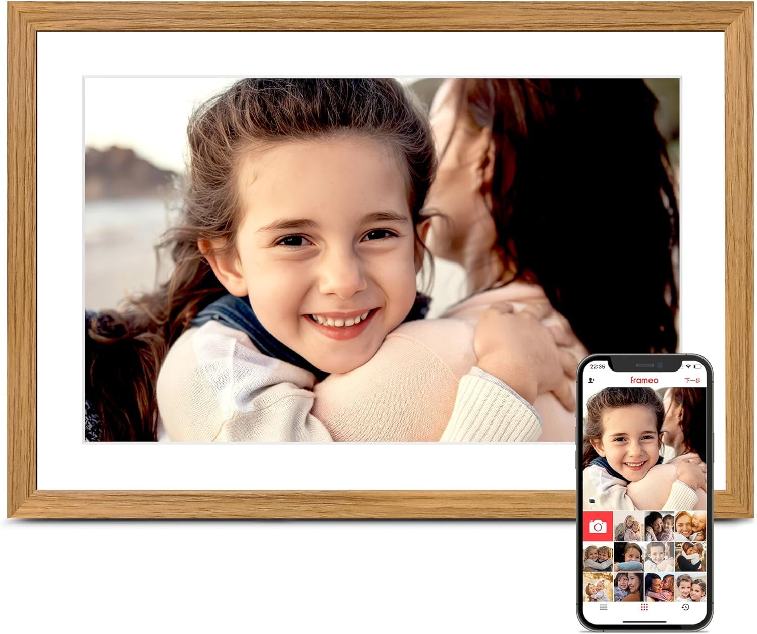 Digital Picture Frame Frameo, 10.1 Inch Digital Photo Frame WiFi ...