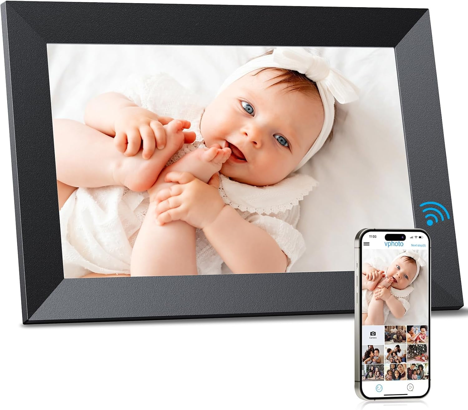 Digital Picture Frame Wi-Fi 10.1inch Smart Digital Photo Frame ...