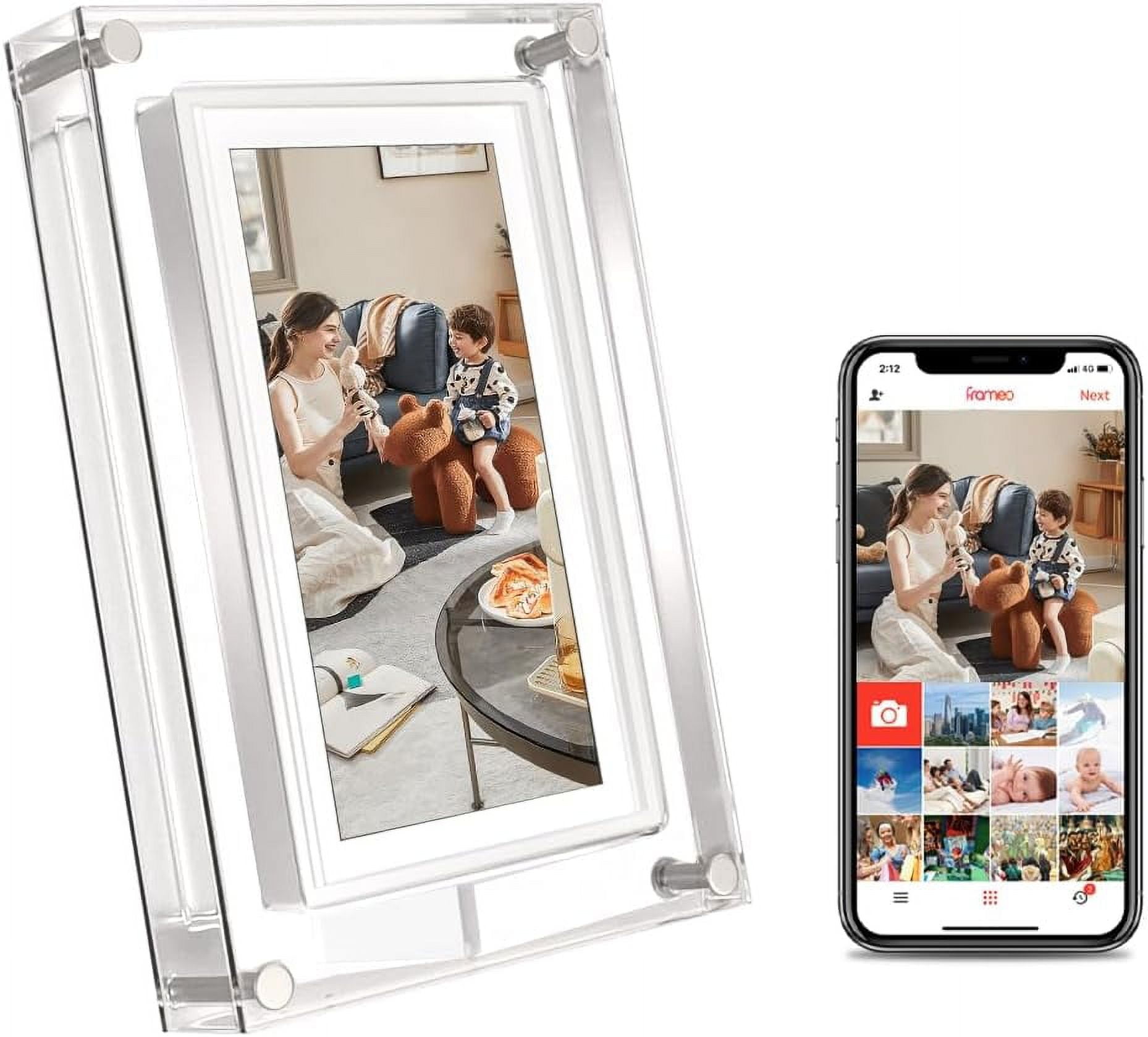 Digital Picture Frame, WiFi Acrylic Digital Photo Frame, 1280x800 HD ...